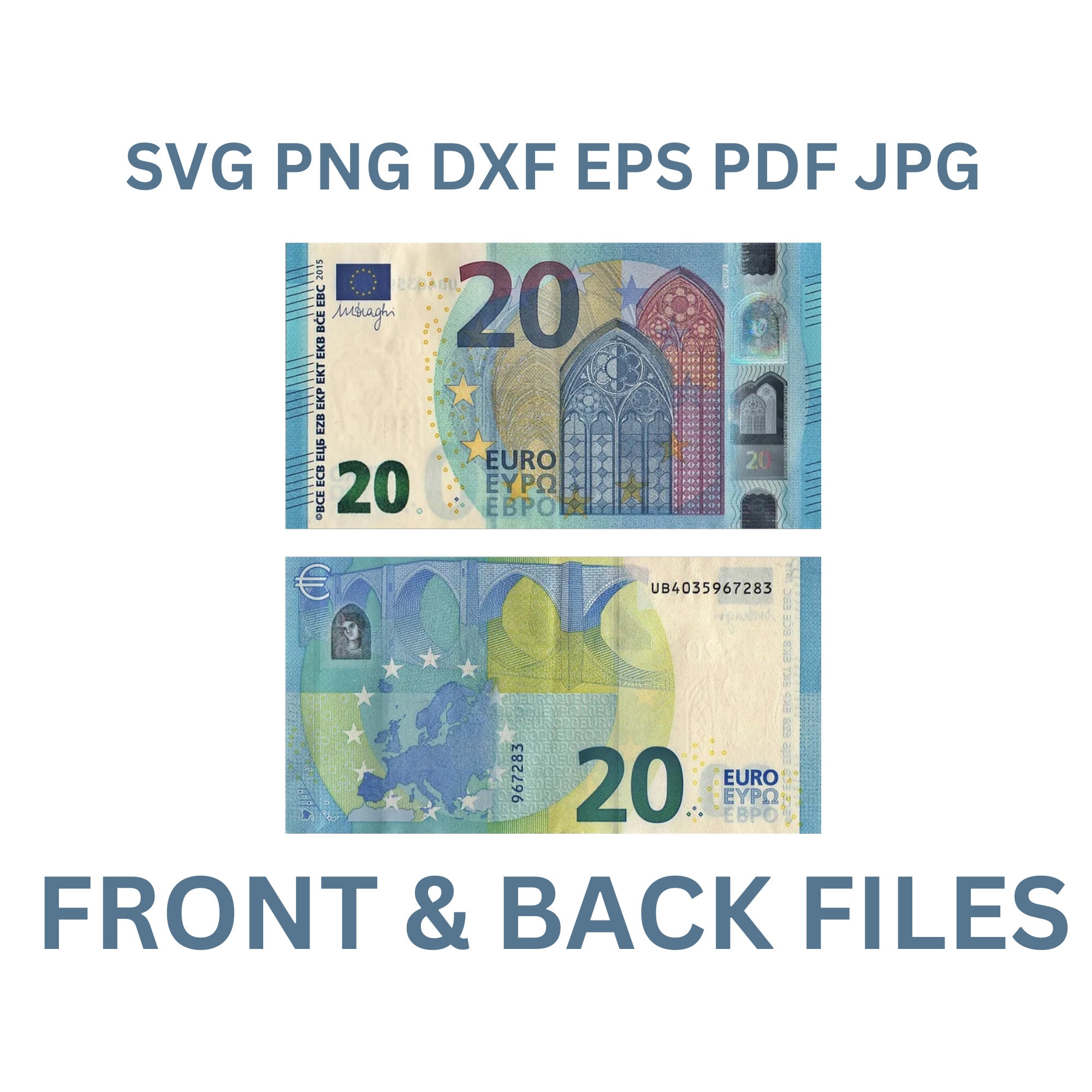 20 Euro Note FRONT BACK SVG Clipart 20 Euros Eu Cash Both Etsy 20-euro-note-front-back-svg-clipart-20-euros-eu-cash-both-etsy