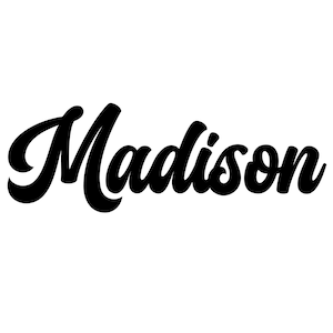 Black and White Madison SVG Clipart, Family Name Jpg Digital Download ...