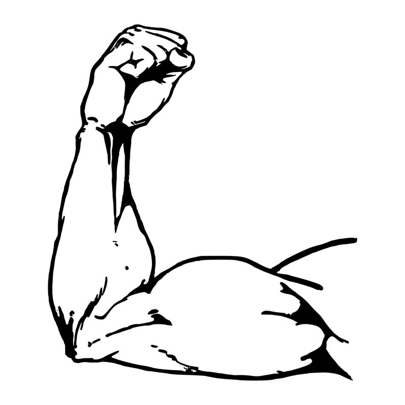 Biceps Muscle SVG Clipart Muscles Hand Picture Print on - Etsy