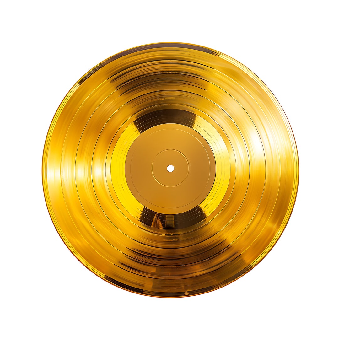 Gold Vinyl Record PNG Clipart, Realistic 12 Inch Vinyl PNG Download ...