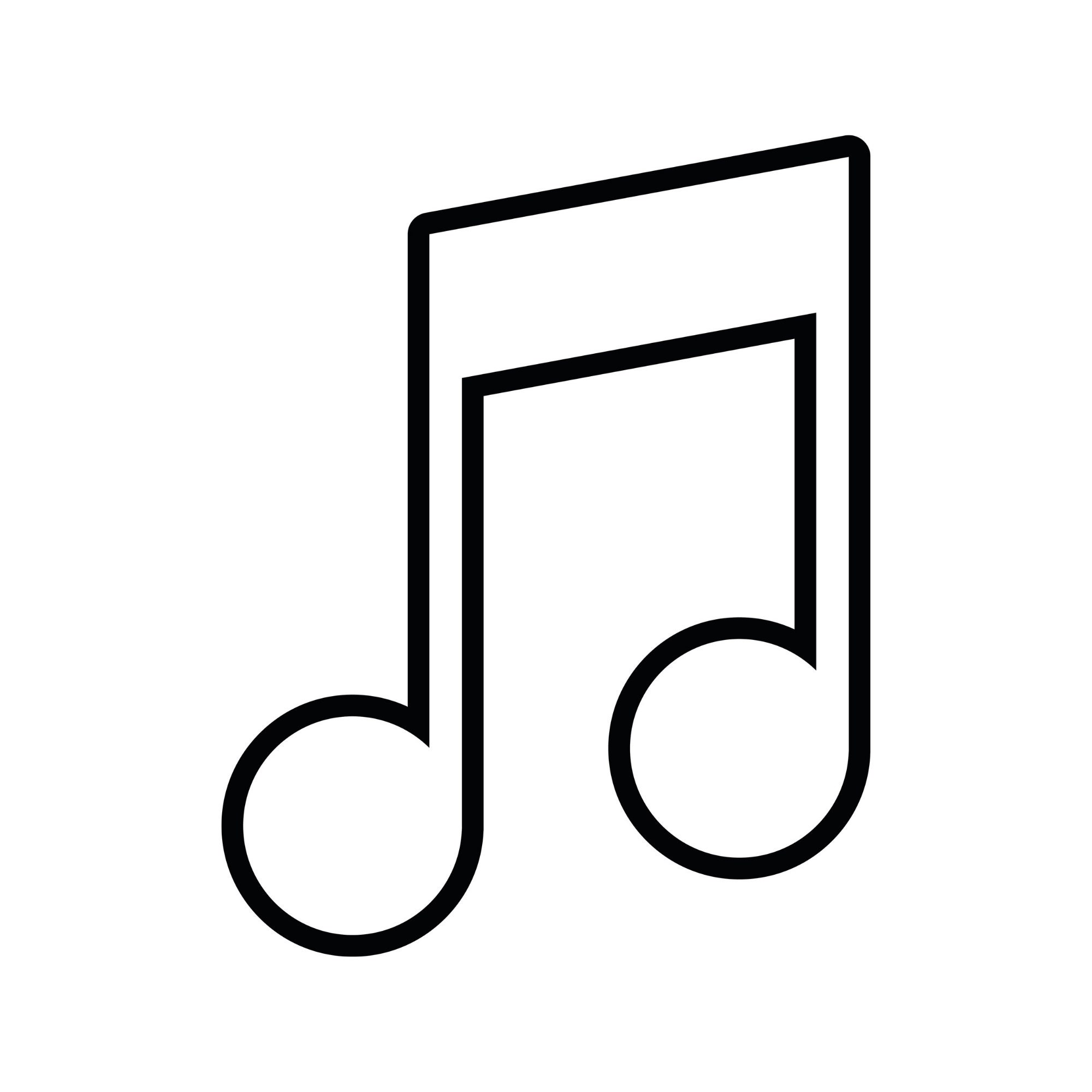 Nota de música en blanco y negro SVG Clipart Notas musicales - Etsy España