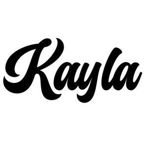 Black and White Kayla SVG Clipart Girl's Name Jpg Digital - Etsy