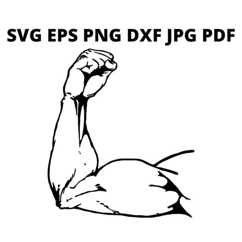 Biceps Muscle SVG Clipart Muscles Hand Picture Print on - Etsy