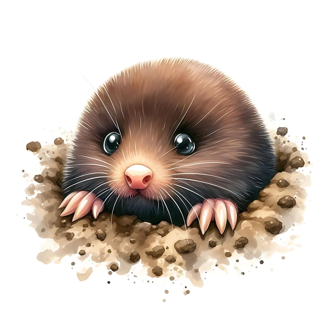 Mole Poking Out of Hole PNG Clipart, Fluffy Animal Canvas PNG Download ...