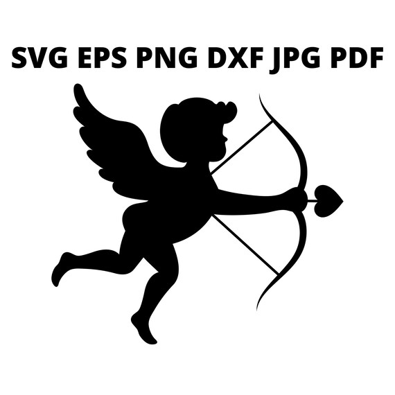 Cupid Clip Art Black And White