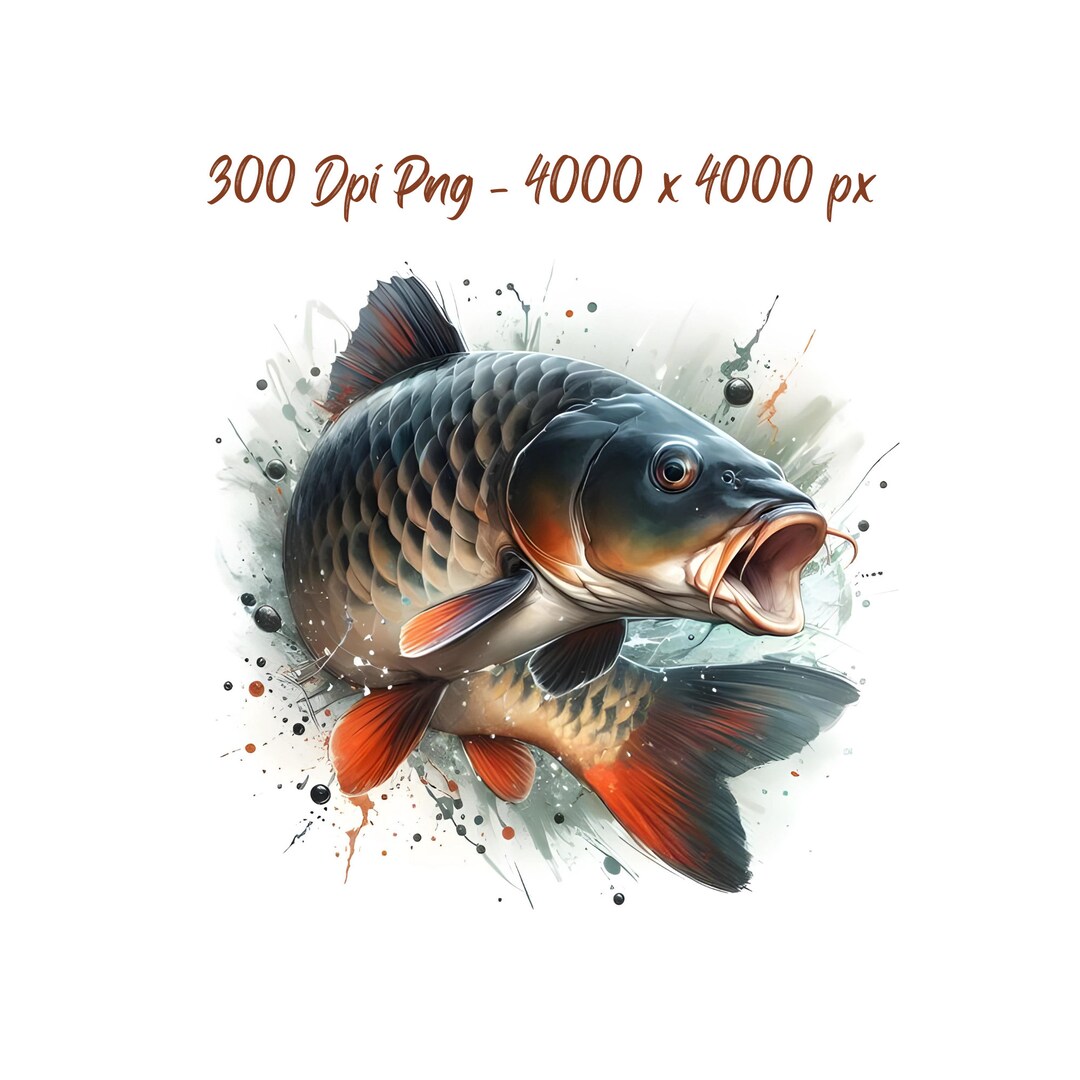 Common Carp Fish PNG Clipart, Watercolor Carp Fishing Angler PNG ...
