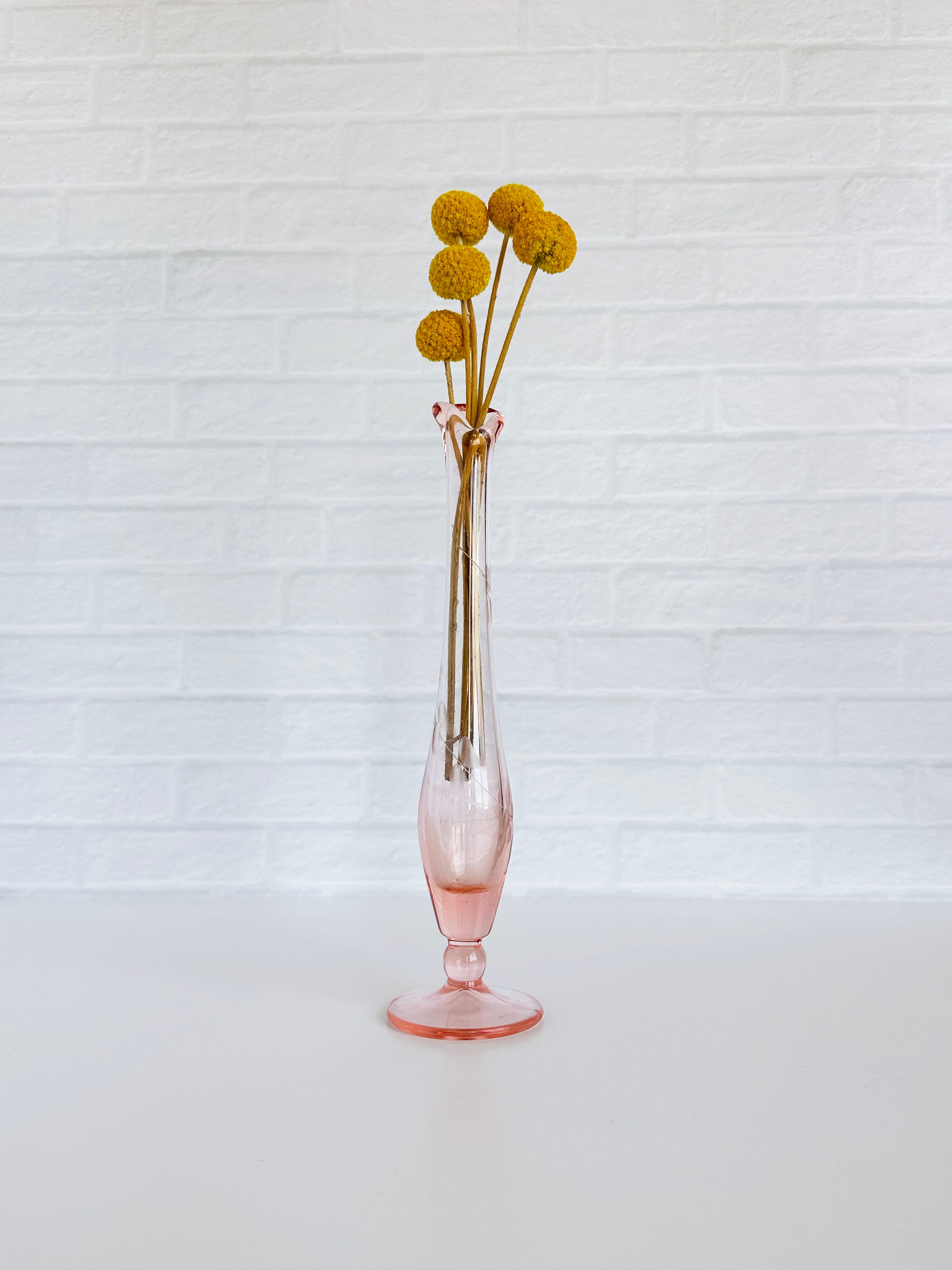 Vintage Translucent Peachy Blush Pink Depression Glass Small Bud Swung ...