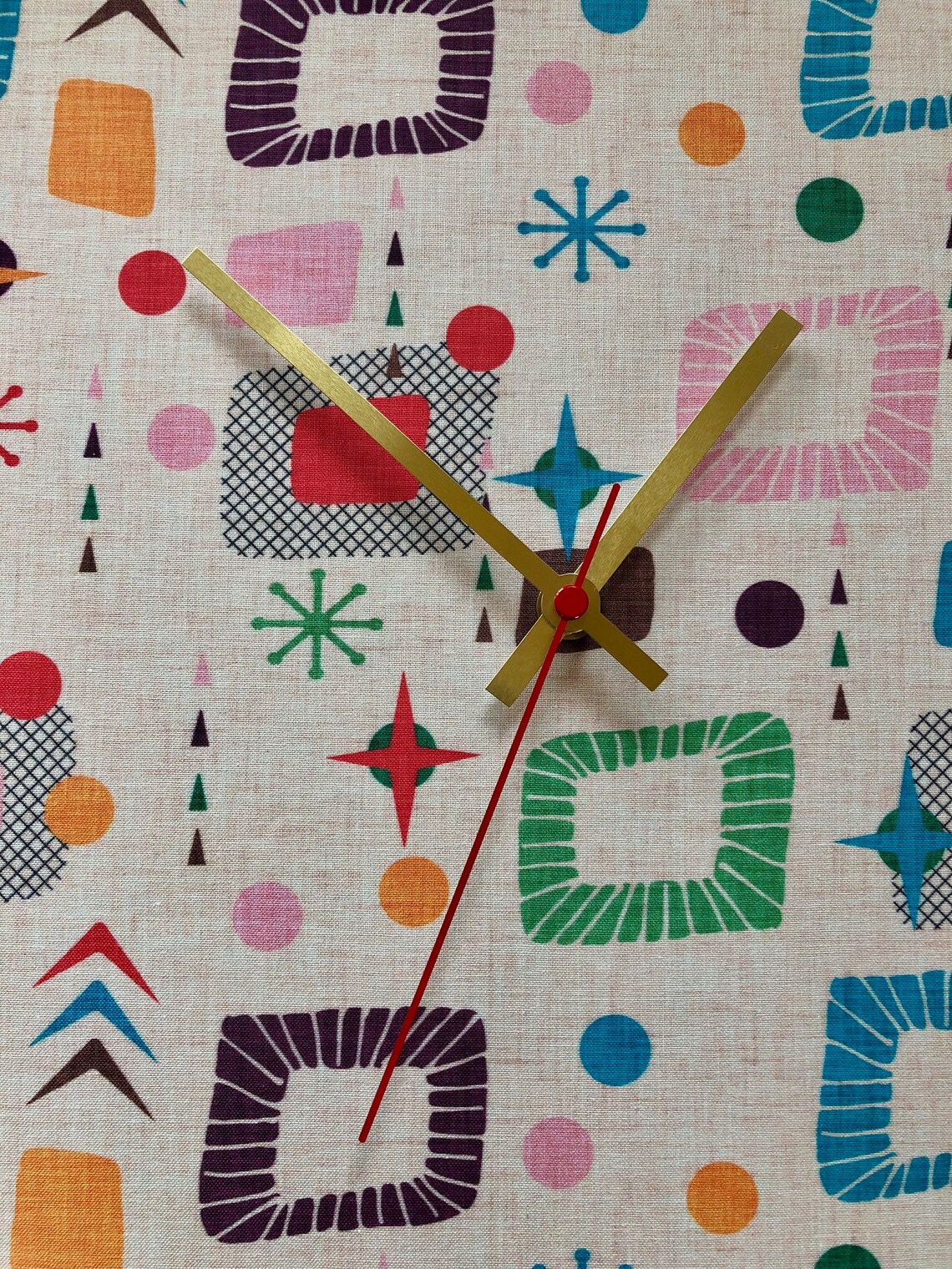 Wall Clock Large Retro 50s Wall Clock Retro Boho Style, Wall Clock Wall ...