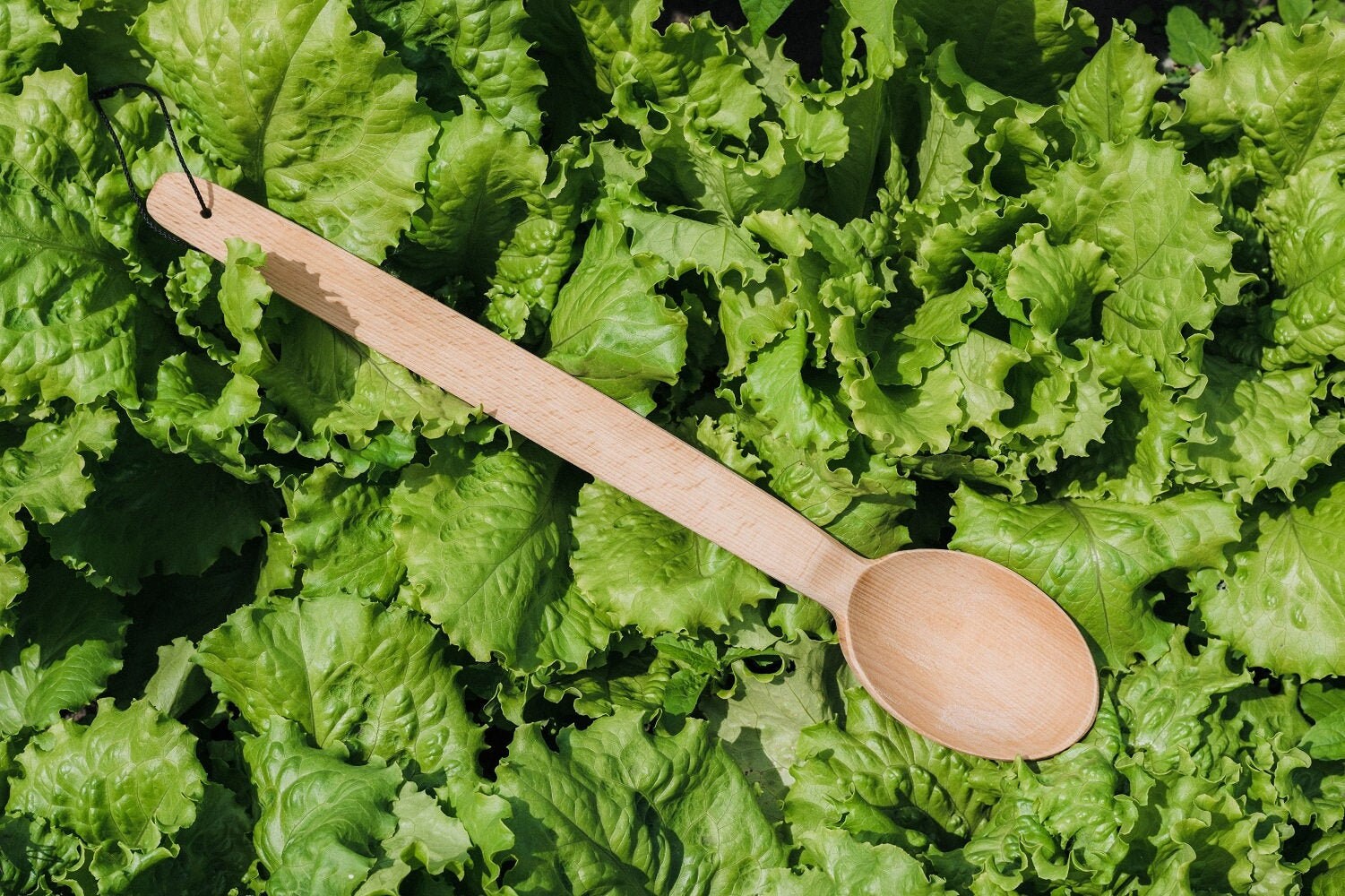 18" Large Wooden Spoon - Heavy Duty Handmade Long Handle Cooking Spoon ...