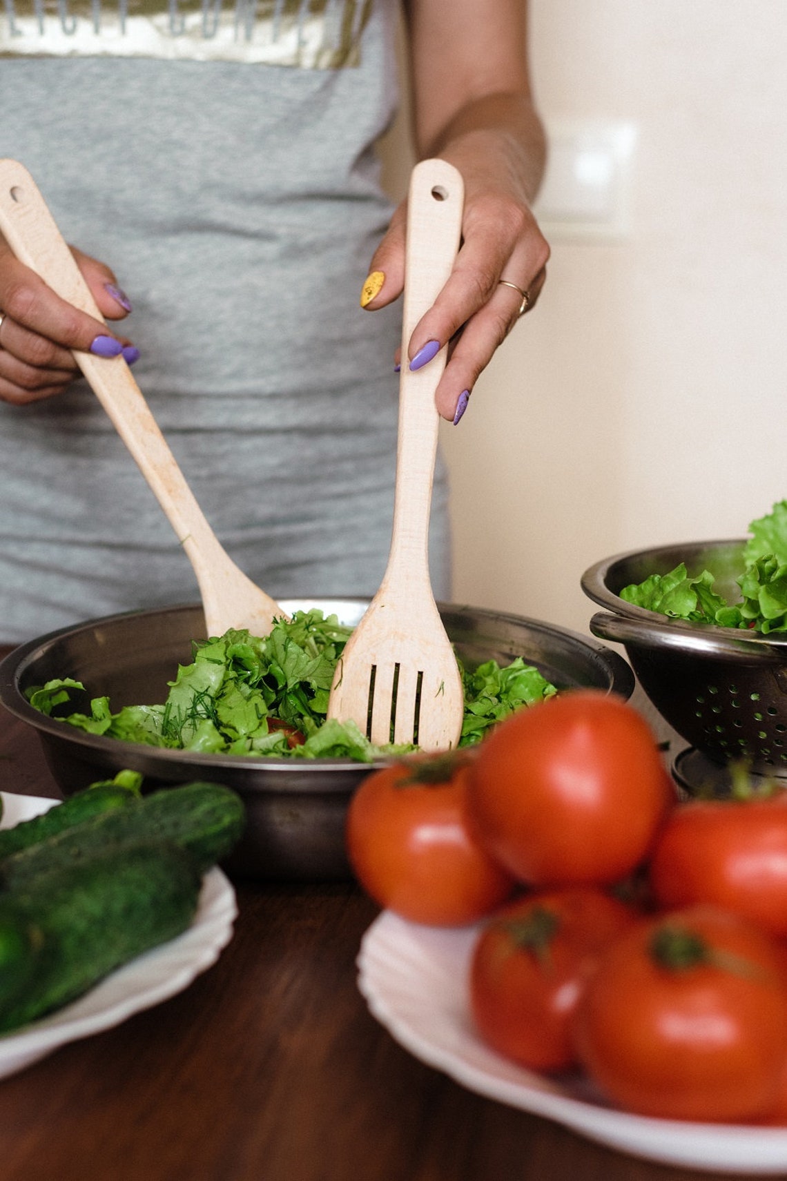 6x Healthy Safe Wooden Spoons for Cooking Crafts and Kitchen - Etsy