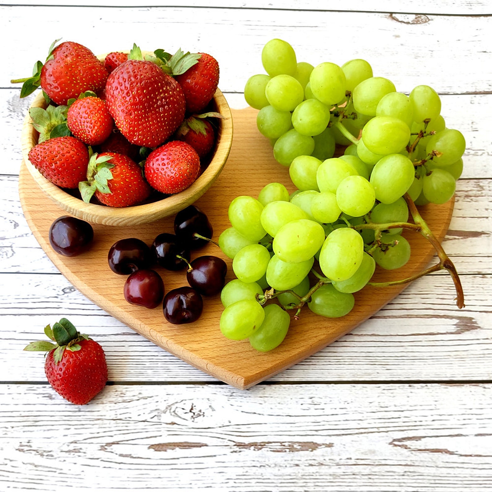 Wooden Heart Shaped Cutting Board Romantic Heart Platter - Etsy