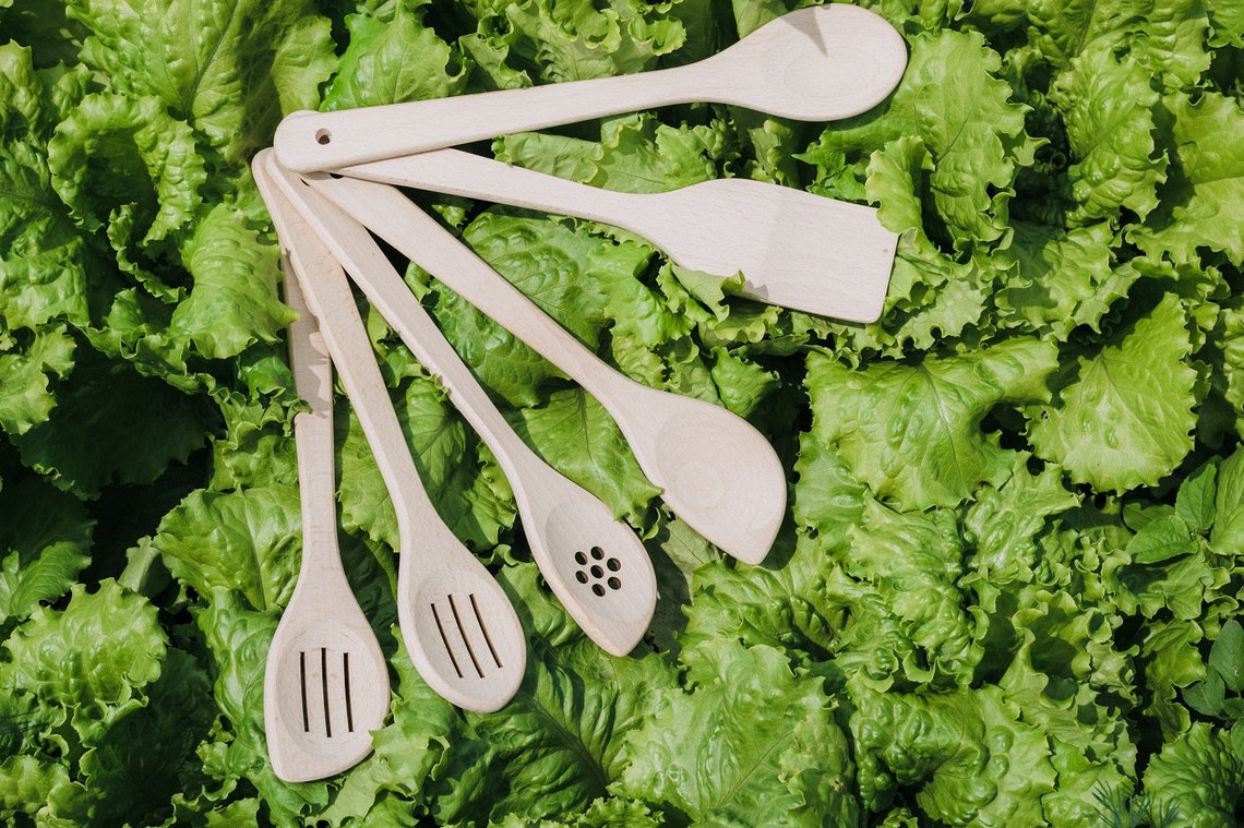 6x Healthy Safe Wooden Spoons for Cooking Crafts and Kitchen - Etsy