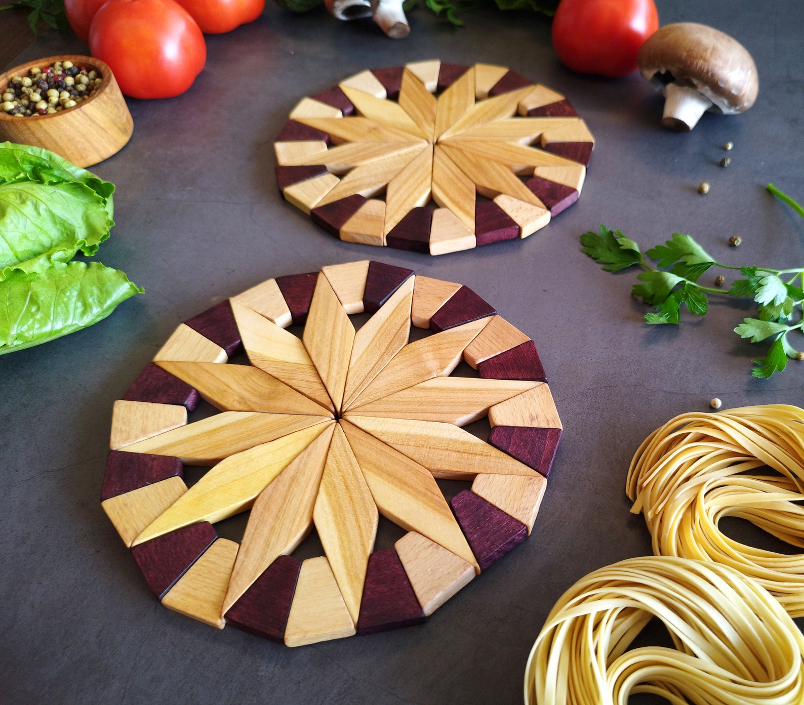 Decorative Wood Trivets for Hot Dishes Wooden Coasters Hot - Etsy