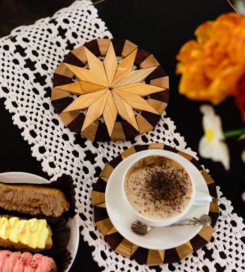 Handmade Wood Trivets for Hot Dishes 2 Ecofriendly Sturdy - Etsy