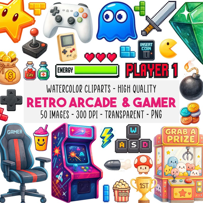 Arcade Card - Etsy