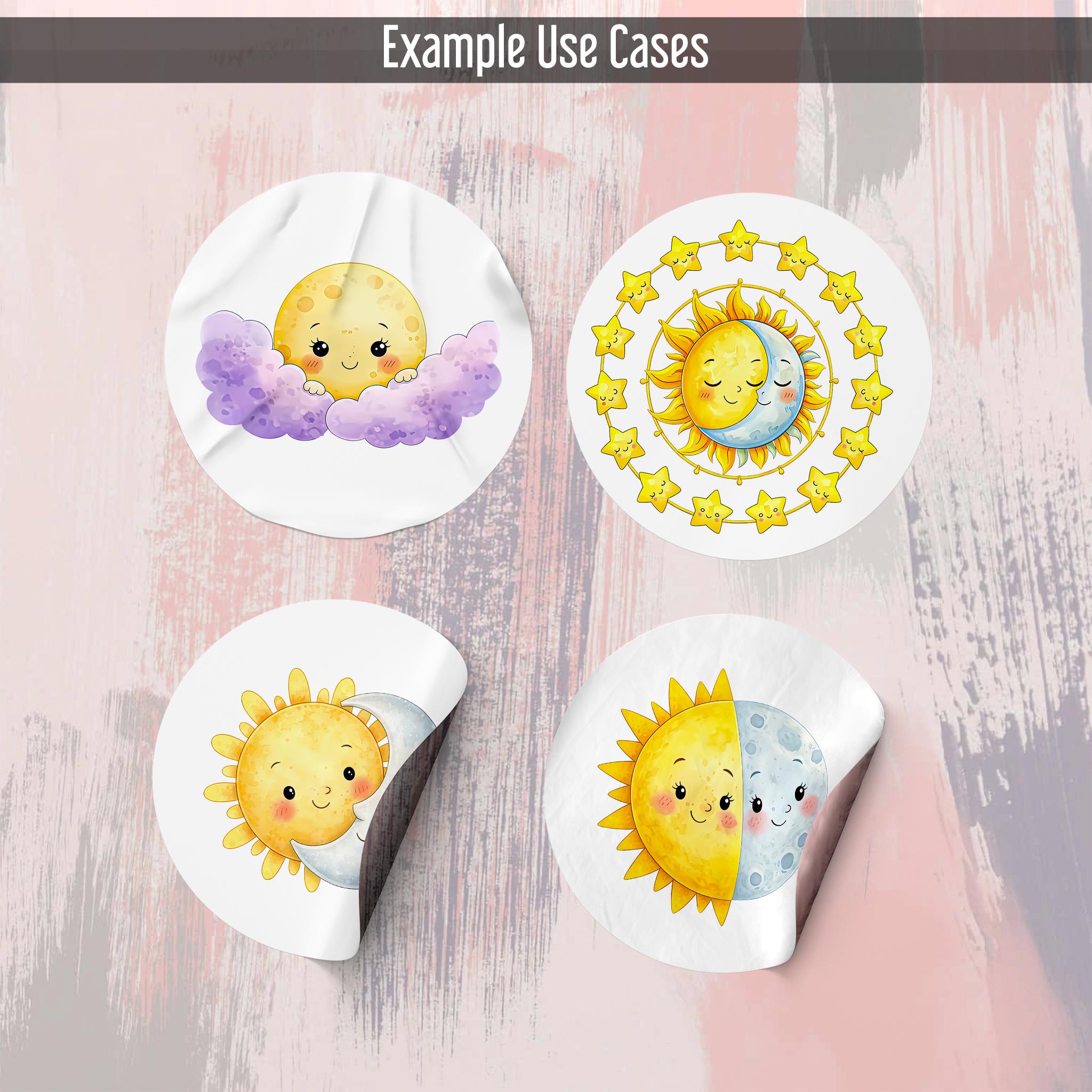 25 Celestial Sun and Moon Clipart PNG, Cute Whimsical, Smiling Sun ...