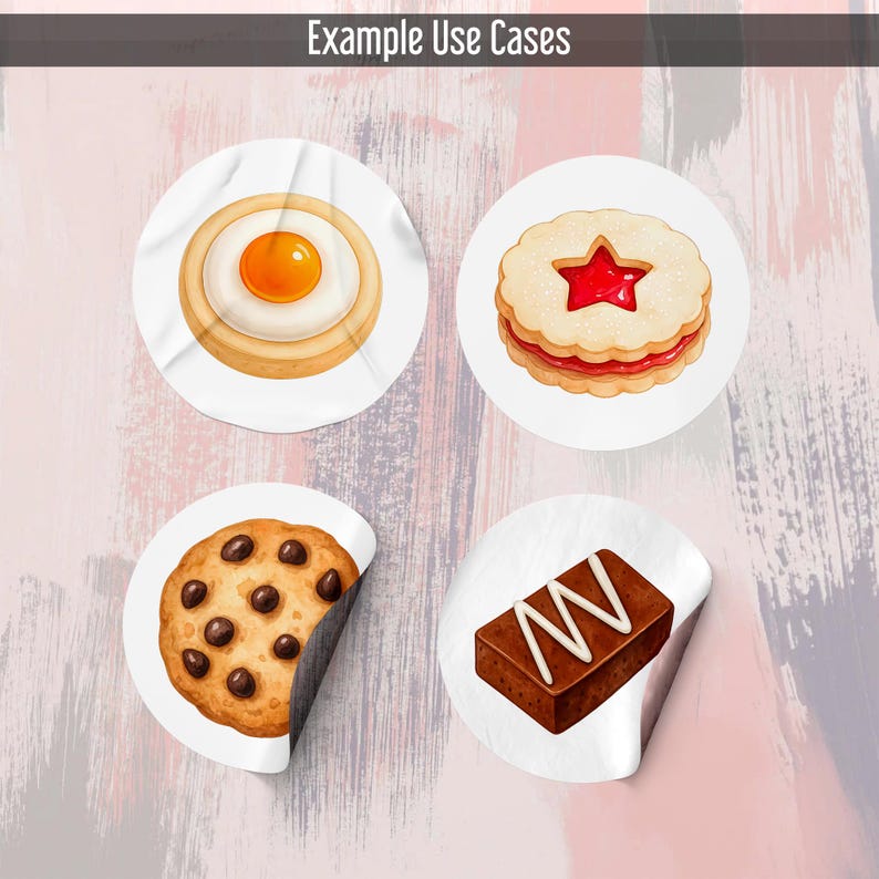 25 Cookie Clipart Watercolor PNG Set, Sweet Treats Chocolate, Sugar ...