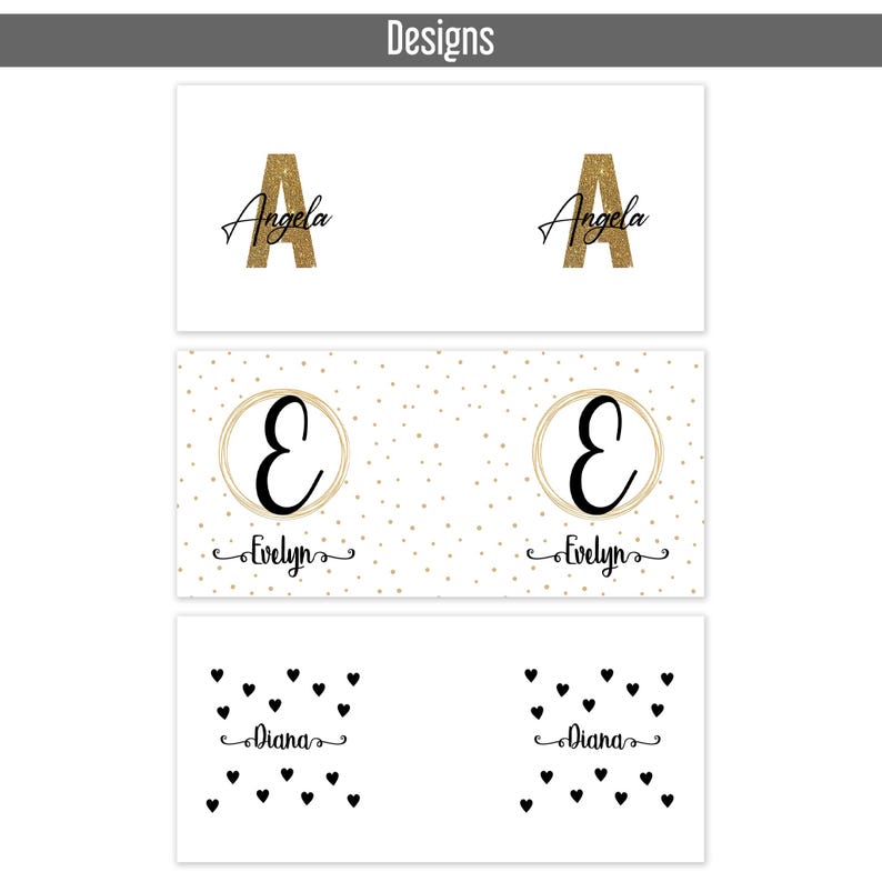 Personalized Initial Name Mug Wraps – 9 Sublimation Designs | 11oz ...