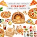 Pizza Clipart - Pizza Love Clip Art, Slices, Heart, Cheese, Pepperoni ...