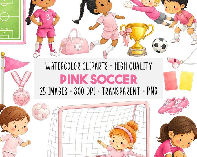 Soccer Clipart, Sport Graphics, Girls Soccer Player Characters ...