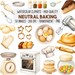 50 Neutral Baking Clipart Bundle, Watercolor Kitchen PNG Vintage Baking ...