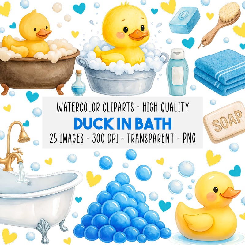 Rubber Duck Clipart - Etsy