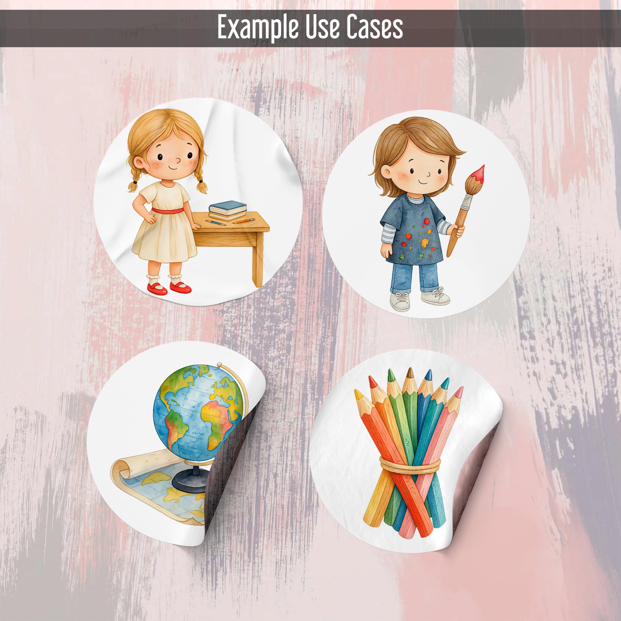 50 School Kids Clipart PNG Set, Back to School, Cute Students ...
