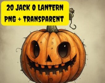 Exclusive Halloween Pumpkin Digital Sticker PNG Bundle - Etsy