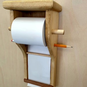 Shopping List Holder With Paper Roll and Pencil - Etsy