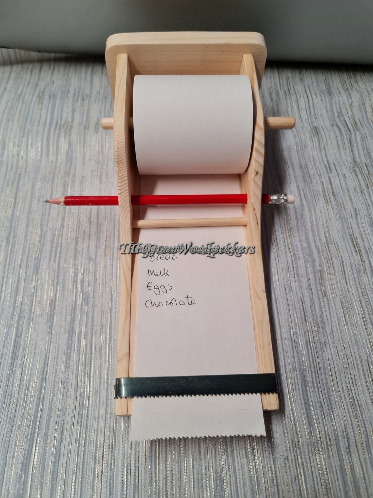 Shopping List Holder With Paper Roll and Pencil | Etsy