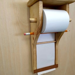 Shopping List Holder With Paper Roll and Pencil - Etsy
