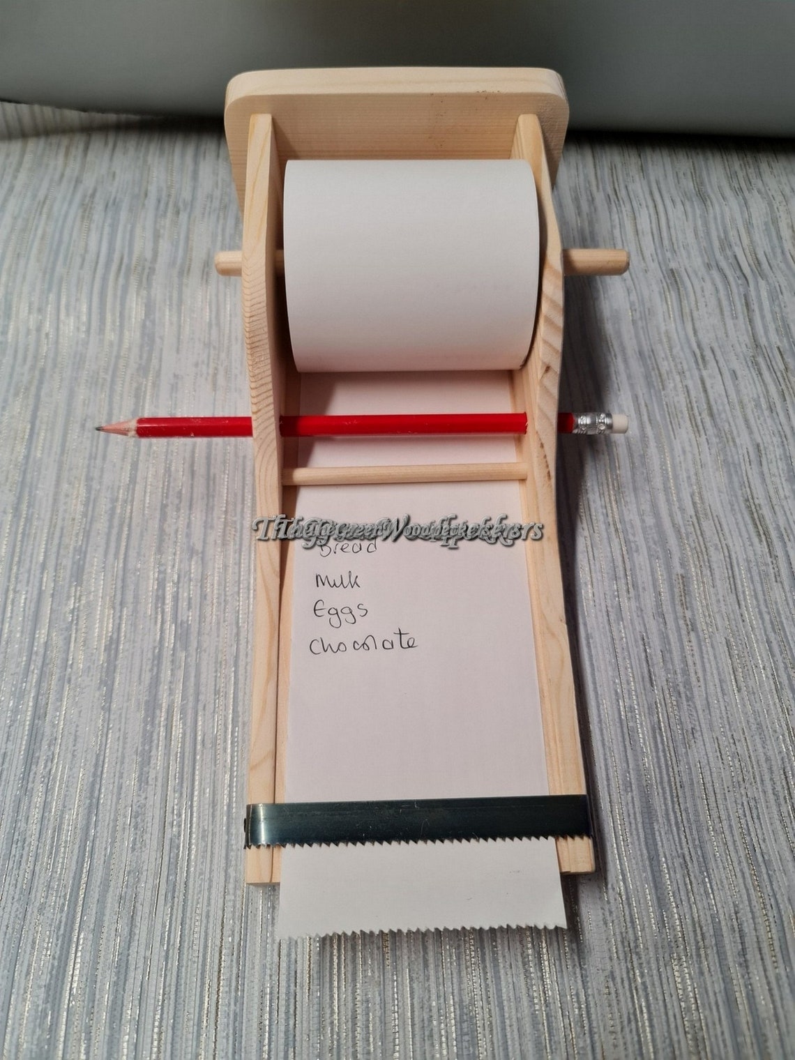 Shopping List Holder With Paper Roll and Pencil | Etsy