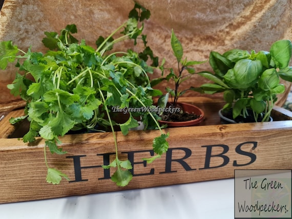Solid Wood Handmade Herb Trough for Window Sill | Etsy