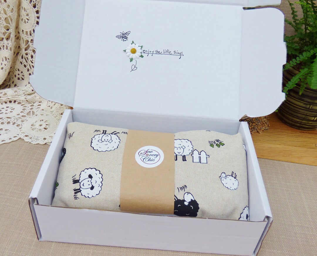Wheat Bag 50cm Sectioned Happy Sheep Fabric Heat Bag - Etsy