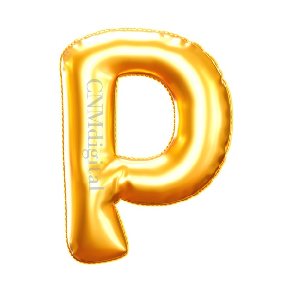 Letter P Gold Foil - Etsy