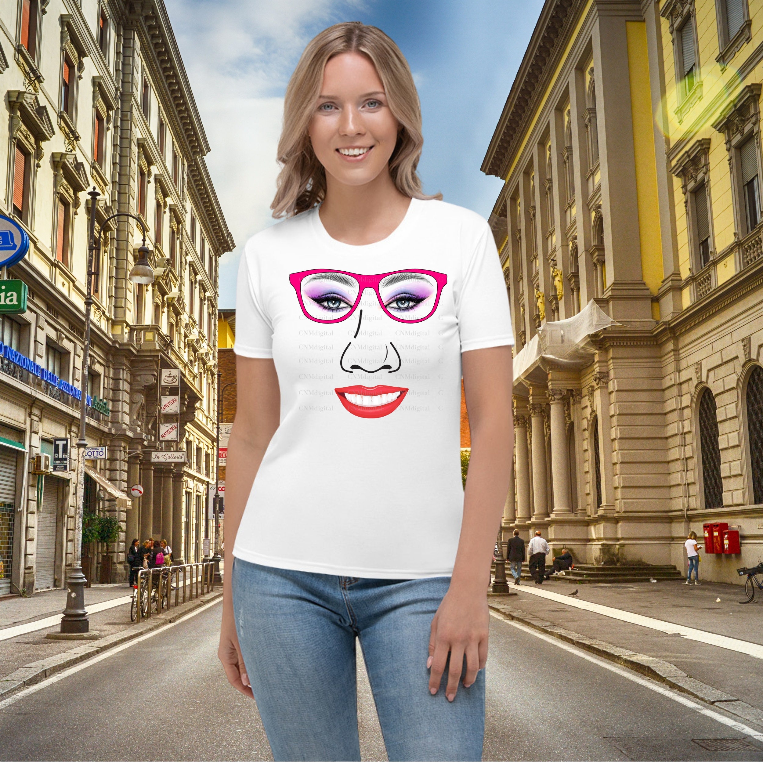 Woman Face, Instant Download, Pretty Woman, Woman Glasses, Beautiful ...
