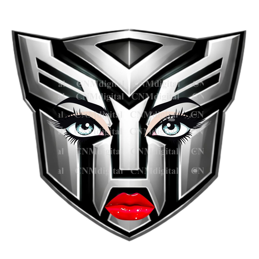 Transformers Autobot Metallic Robot Women Face Sticker Decal Emblem ...