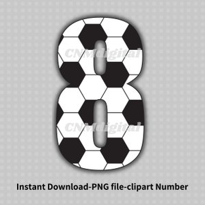 Football Numbers, Soccer Numbers ,instant Download, Digital Numbers ...