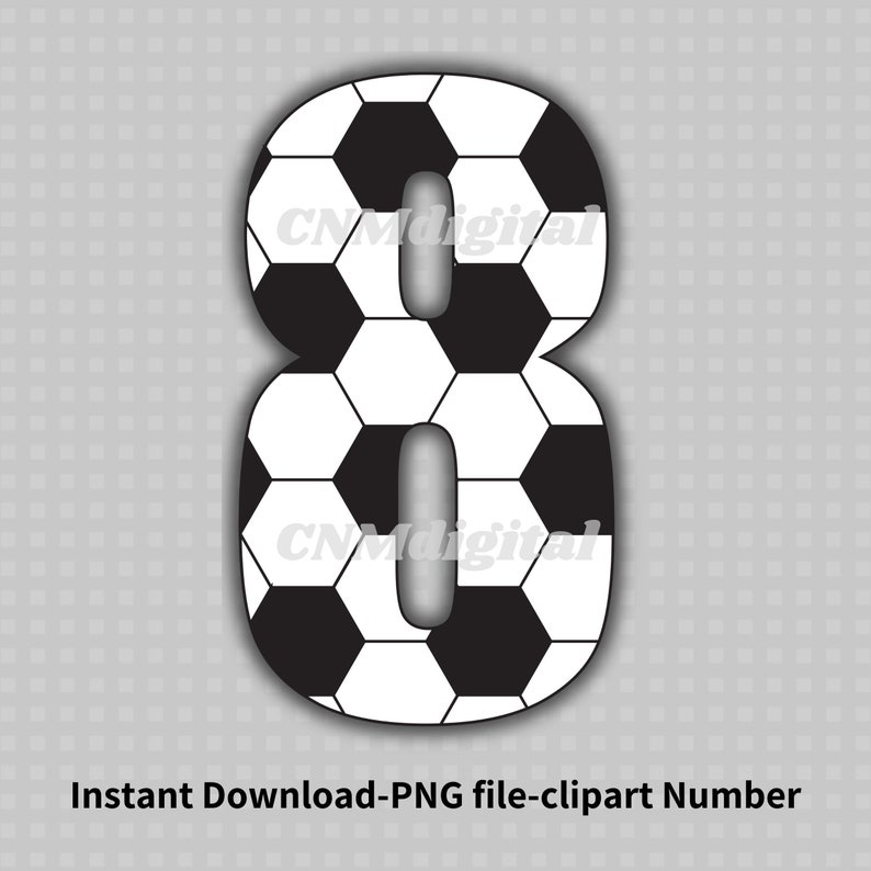 Football Numbers, Soccer Numbers ,instant Download, Digital Numbers ...