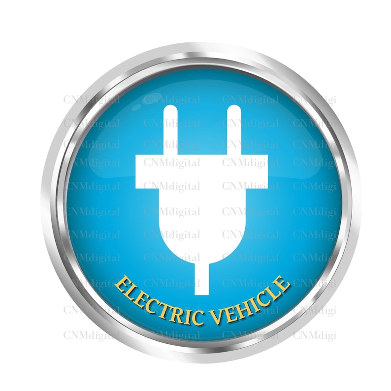 Electric Vehicle, Sticker, Electric Plug, Vinyl Decal Electric Car ...