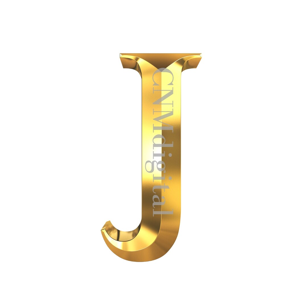 Gold Color Letter English Instant Download, J-letter ONLY Digital File ...