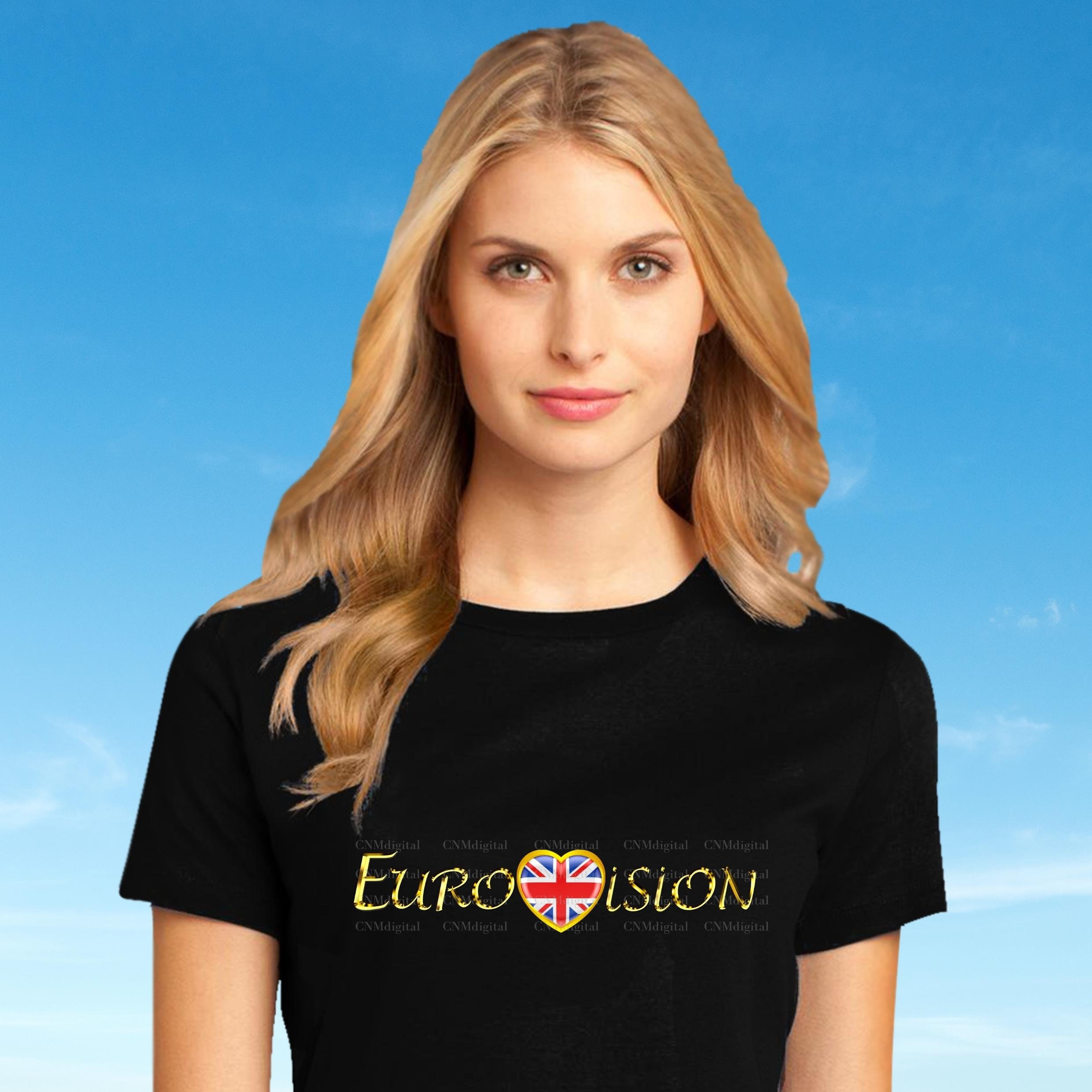 Eurovision Song Contest T Shirt United Kingdom Flag Unisex Heavy Cotton ...