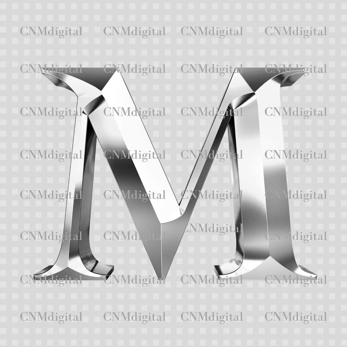 Silver Letters, English Alphabet, Instant Download, Digital File ...