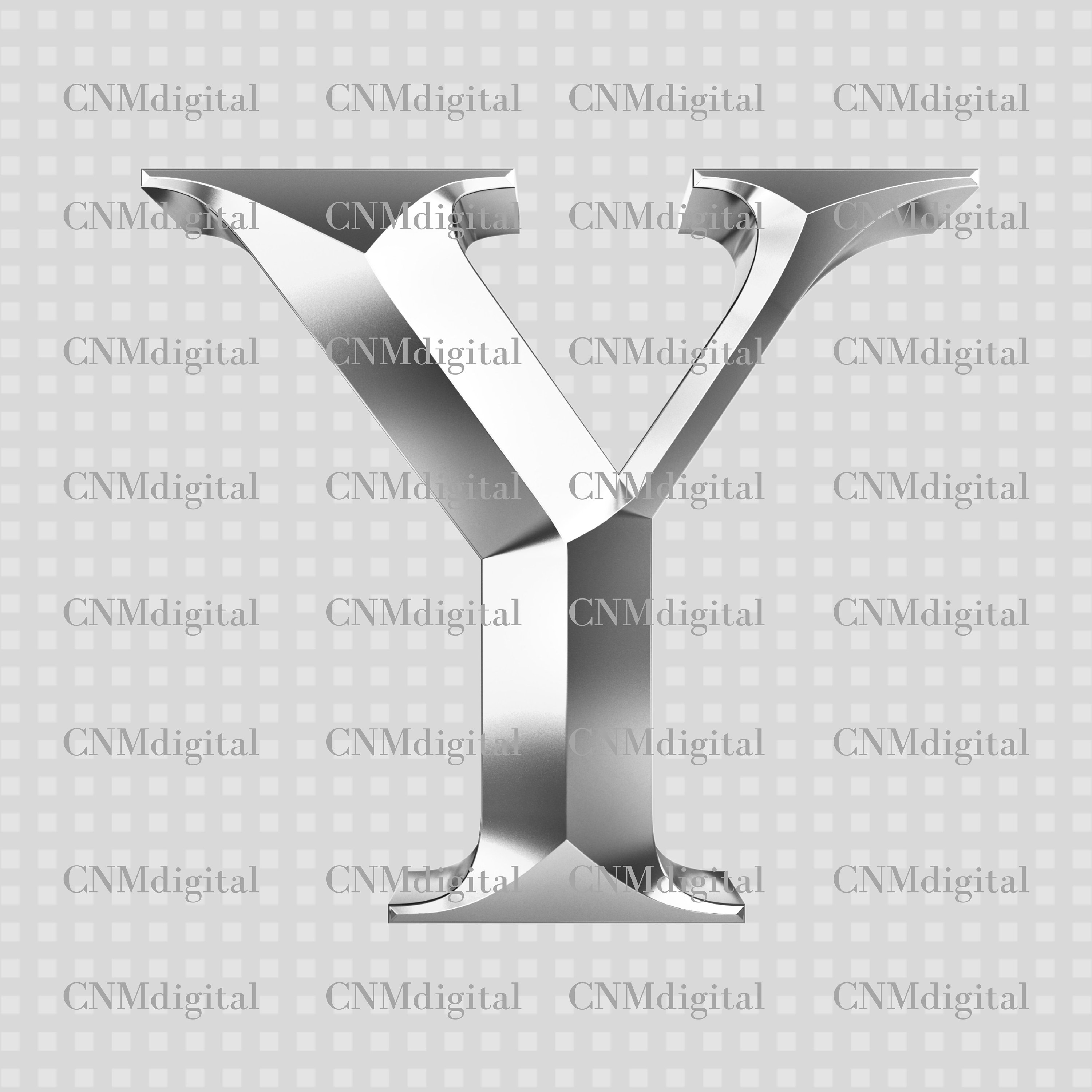 Silver Letters, English Alphabet, Instant Download, Digital File ...