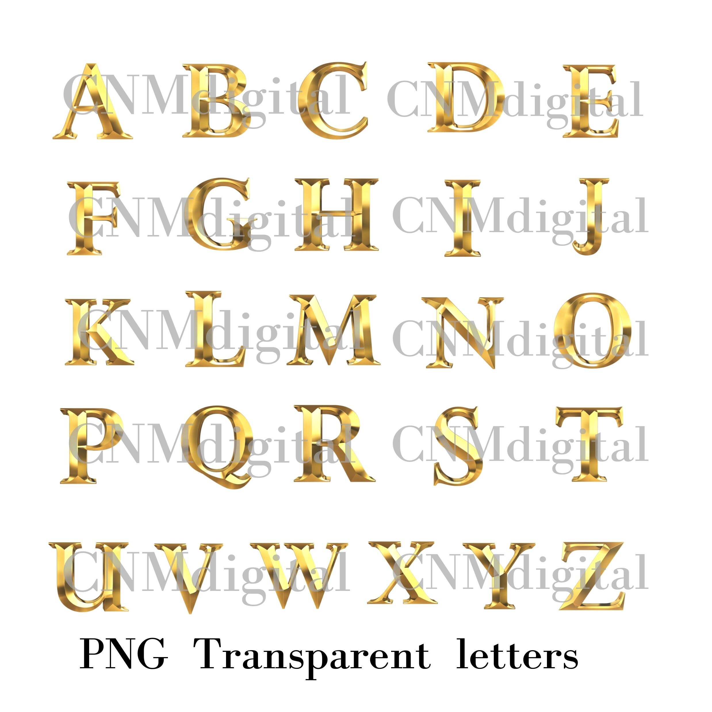 Gold Color Letter English Instant Download, J-letter ONLY Digital File ...
