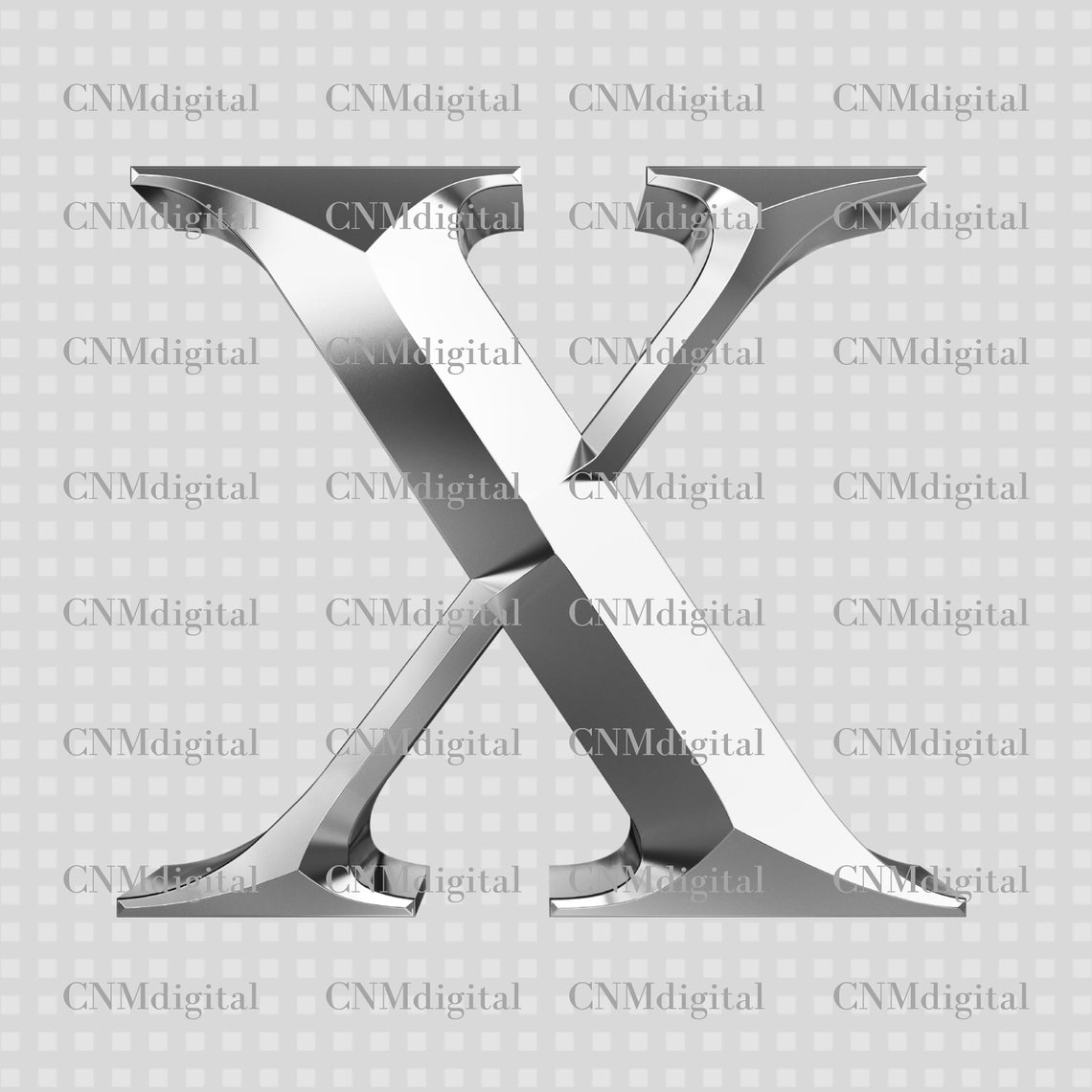 Silver Letters, English Alphabet, Instant Download, Digital File ...