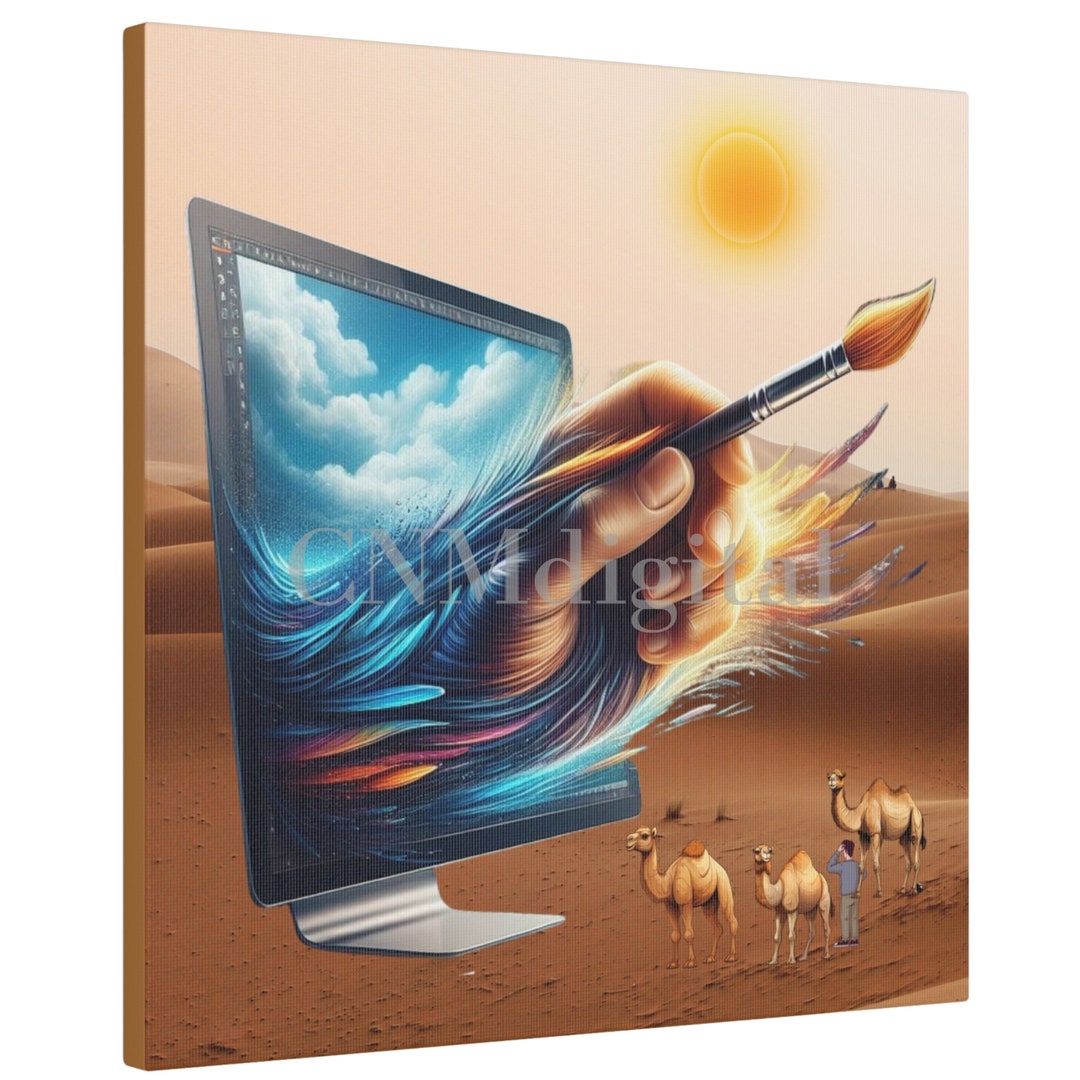 Canvas Wall Art Decor Canvas Print Hand Drawn With Fire From a Computer ...