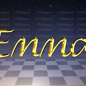 Emma Girls Name Instant Download Personalized English Name Gold Letter ...