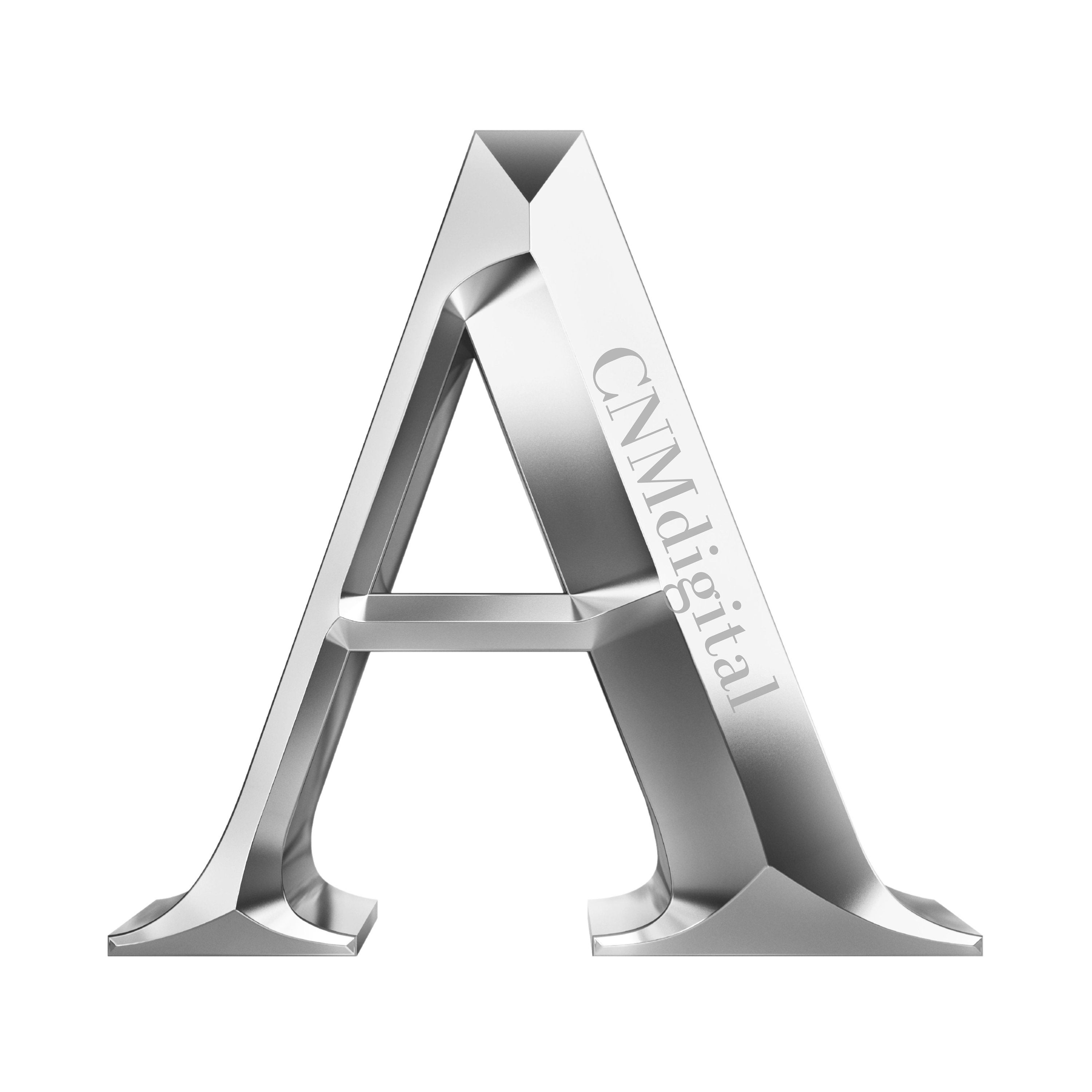Silver Letters, English Alphabet, Instant Download, Digital File ...