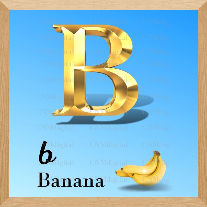 Gold English Alphabet Letters, Fruits Alphabet Clipart Includes A to Z ...